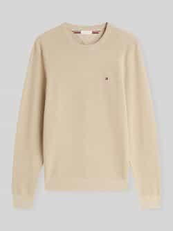Tommy Hilfiger Regular Fit Strickpullover aus reiner Baumwolle