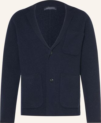 Strokesman's Strokesmans Stricksakko Slim Fit blau