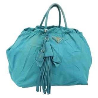 Prada Sac seau en nylon Pre-owned - Femme - Pre-owned - Bleu - Taille: ONE Size