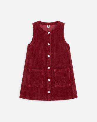 Arket Kleid Aus Baumwollcord -Rot