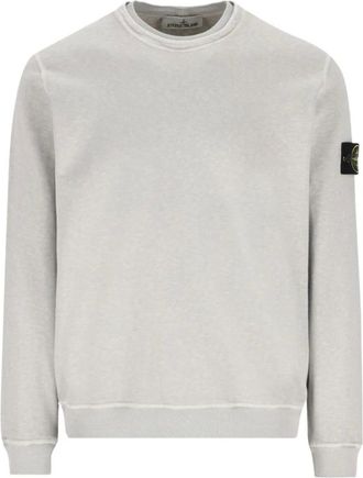 Stone Island Homme, Sweatshirts et sweats &agrave; capuche, Gris, Taille: S Old Effect Crewneck