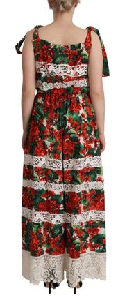 Dolce & Gabbana Geranium Print Lace Dress - Multicolor