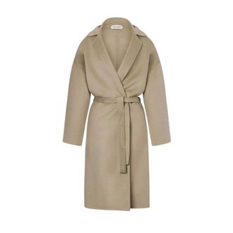 Alberta Ferretti Femme, Manteaux, Brun, Taille: 40 FR Manteau en laine