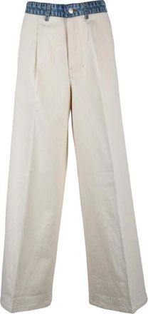 Moschino Femme, Pantalons, Multicolore, Taille: 38 FR Classico Wide Pantalons
