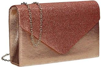 Swankyswans Femme Kelly Paillettes enveloppe Pochette de soirée fête Bal Sac dembrayage - rose - Rose