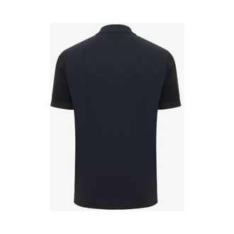 Genti Polo 8 Buttons SS - - Shirts - Herren - Blau - S