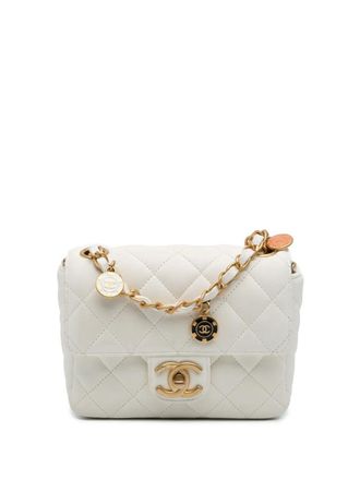 Chanel petit sac à bandoulière Casino Royale Single Flap (2021-2025) - Blanc