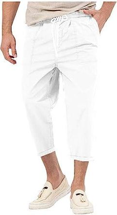 Generic Pantalon d&eacute;contract&eacute; ample et respirant pour homme, blanc, XXL