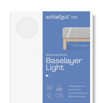 Schlafgut Schlafgut Light Molton Matratzenschoner 200x200 aus 100% atmungsaktiver Baumwolle, Matratzenauflage mit Eckgummis