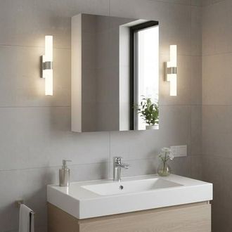 Dmora H&auml;ngeschrank Lafayette, Badezimmerschrank, H&auml;ngeschrank, Wei&szlig; gl&auml;nzend, 40x21h65, 1 T&uuml;r