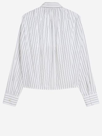 Jil Sander Womens Striped Cotton Shirt White