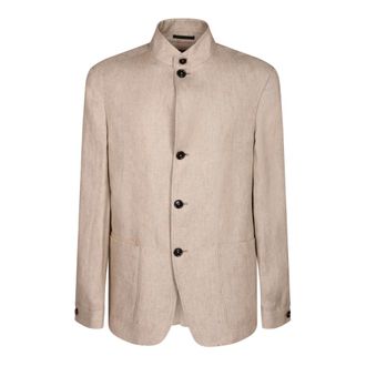 Ermenegildo Zegna Homme, Vestes, Beige, Taille: XL Tissu de lin de haute qualit&eacute;