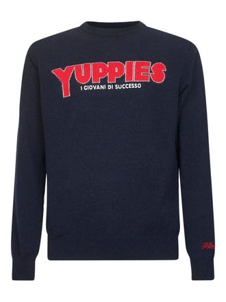 MC2 Saint Barth pull à motif en jacquard - Bleu