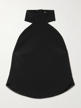 Courrèges Haut Dos Nu Raccourci En Crêpe Ellipse - Noir