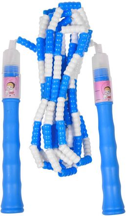 Generico Springseil f&uuml;r Kinder, leuchtende Farbe, langlebig, ohne sich zu verheddern, segmentierte Perlen, 2,5 m, f&uuml;r Sport im Freien und im Innenbereich, Grif