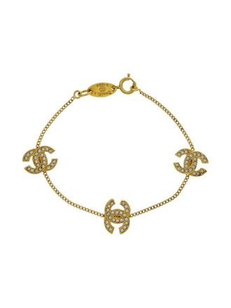 Chanel bracelet à logo CC (années 1990-2000) - Or