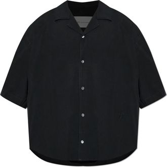 Ami Homme, Chemises, Noir, Taille: M Chemise Boxy Brod&eacute; Manches Courtes