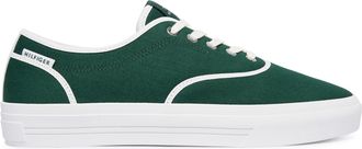 Tommy Hilfiger Sneakers aus Stoff Tommy Hilfiger Th Vulc Cup Long Lace Canvas FM0FM05874 Gr&uuml;n