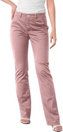 Generic Jeans sans Elasthane Femme Pantalons Cigarette Parachute Marron Coupe Ronde Satin Creme Meilleur Rayé Pattes sous Mat Noël Trois Canard Effiloché Trap