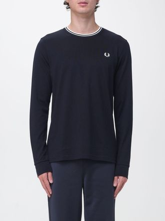 Fred Perry T-shirt &agrave; manches longues en jersey de coton avec logo brod&eacute;