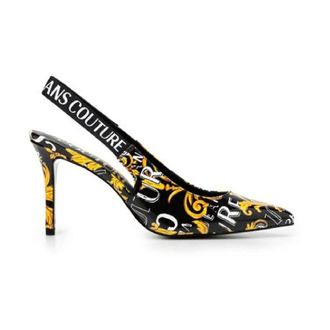 Versace Jeans Couture Femme, Chaussures, Multicolore, Taille: 36 EU D&eacute;collet&eacute; Noir avec Imprim&eacute; Baroque - Taille 41
