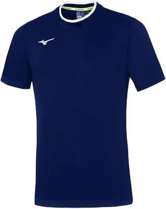 Mizuno Tee T-Shirt, Bleu Marine/Blanc, L Hommes