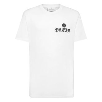 Philipp Plein Homme, Tops, Blanc, Taille: XS T-shirt Round Neck SS