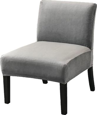 Generic Samt Stuhlh&uuml;lle Ohne Armlehnen, Elastisch & rutschfest - Katzensicherer Sessel&uuml;berzug F&uuml;r Wohnzimmer Und Hotel, Moderner Minimalismus, Maschinenwaschb