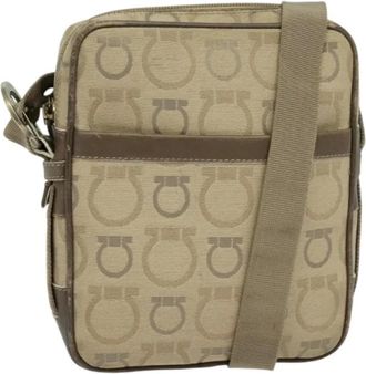 Ferragamo Pre-owned Toile sacs-ports-paule - Femme - Pre-owned - Beige - Taille: ONE Size