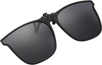 Generic Lunettes de soleil &agrave; clipser pour lunettes - Clip pour lunettes de soleil, protection UV polaris&eacute;e, Couleur gris fonc&eacute;, Refer to description
