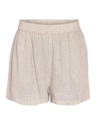 Noisy May Damen NMLEILANI HW WVN NOOS Shorts, Natural, Small