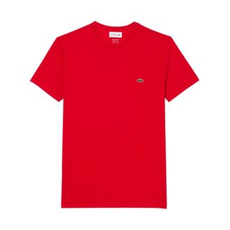Lacoste Pima Baumwoll-T-Shirt - - Tops - Herren - Rot - XL