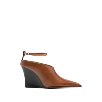 Iro Iro, Femme, Chaussures, Brun, Taille: 38 EU Escarpin compens&eacute; &agrave; bout pointu et bride cheville