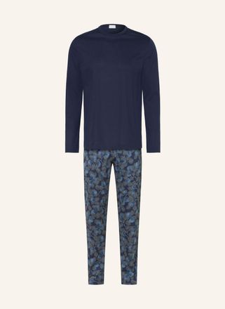 Mey Mey Schlafanzug Serie Dark Leaves blau