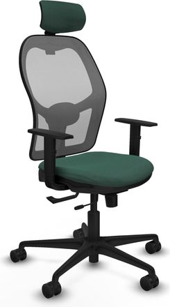 Piqueras y Crespo Ergonomischer Stuhl mit 1D-Armen, h&ouml;henverstellbarer Lendenwirbelst&uuml;tze und h&ouml;henverstellbarem Kopfteil, h&ouml;henverstellbar und neigbar. Ausgestattet mi