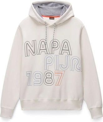 Napapijri Homme, Sweatshirts et sweats &agrave; capuche, Blanc, Taille: L Veste AOP FZI B-Fiemme