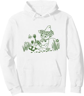 Moomin Mumin Snufkin Relaxing In Nature Pullover Hoodie