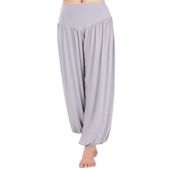 Hoerev Marke Super weiche Modal Spandex Harem Yoga Pilates Hosen, Gr.-3X-Large,Grau