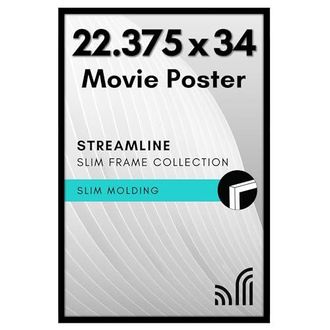 Americanflat Posterrahmen mit poliertem Plexiglas, Streamline-Kollektion, dünner Rand, Bilderrahmen für Wanddekoration, Befestigungsmaterial im Lieferumfang enthal