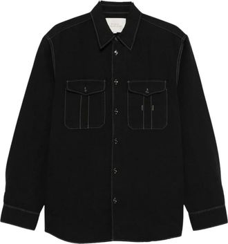STUDIO NICHOLSON Homme, Chemises, Noir, Taille: XS Louro Shirt