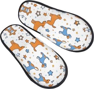 Generic Confortable Peluche Pantoufles empreinte de chien Chaussures de Maison Respirant Chaussons Homme pour Adulte Int&eacute;rieur Maison M