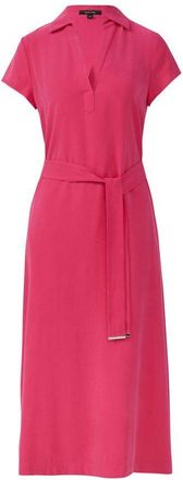 Comma Midikleid Kleid Kurz&auml;rmeliges Midikleid aus Viskosemix mit V-Ausschnitt