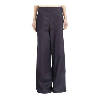 Marni Femme, Jeans, Bleu, Taille: 36 FR Wide Leg Denim Pants