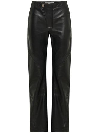 Dion Lee Lederhose mit Einsätzen - Schwarz