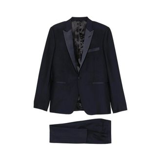 Reveres 1949 Gestreifte- einreihige Weste - - Suits - Herren - Blau - M