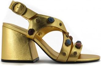 Schutz Femme, Chaussures, Jaune, Taille: 39 EU Schutz sandales en cuir