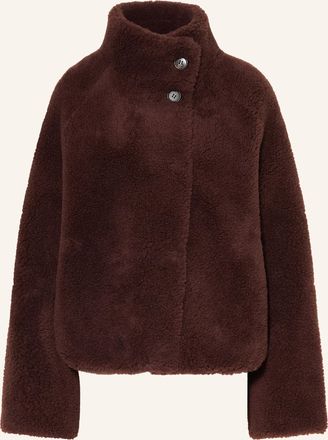Studio AR Studio Ar Teddyfell-Jacke Mallow Zum Wenden lila