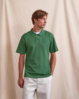 Faguo Polo vert sapin coton