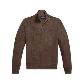 Polo Ralph Lauren Pullover mit halbem Rei&szlig;verschluss - - Sweatshirts & Hoodies - Herren - Braun - XL