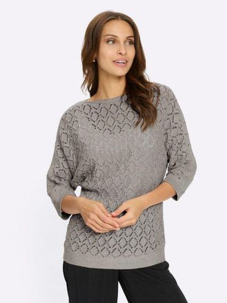 Witt Strickpullover Ajour-Pullover 3/4-Arm Ajour